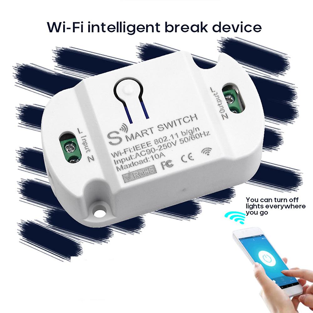 Wi-fi switch module 10a intelligent relay light switch app remote voice ...