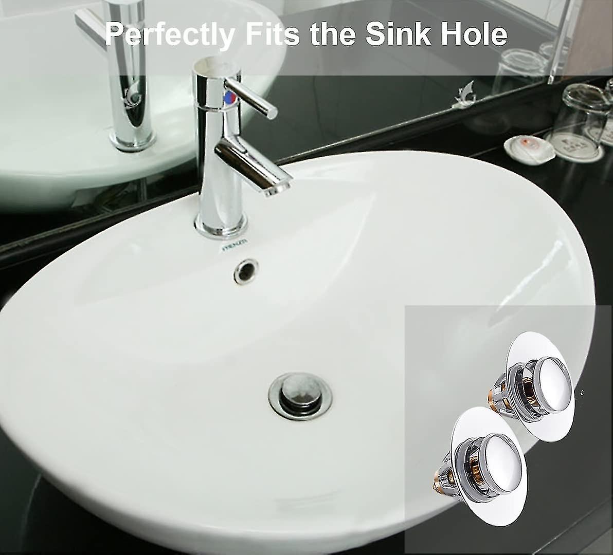 Basin Plug-universal Pop Up Plug Automatic Washbasin Plug Stainless ...