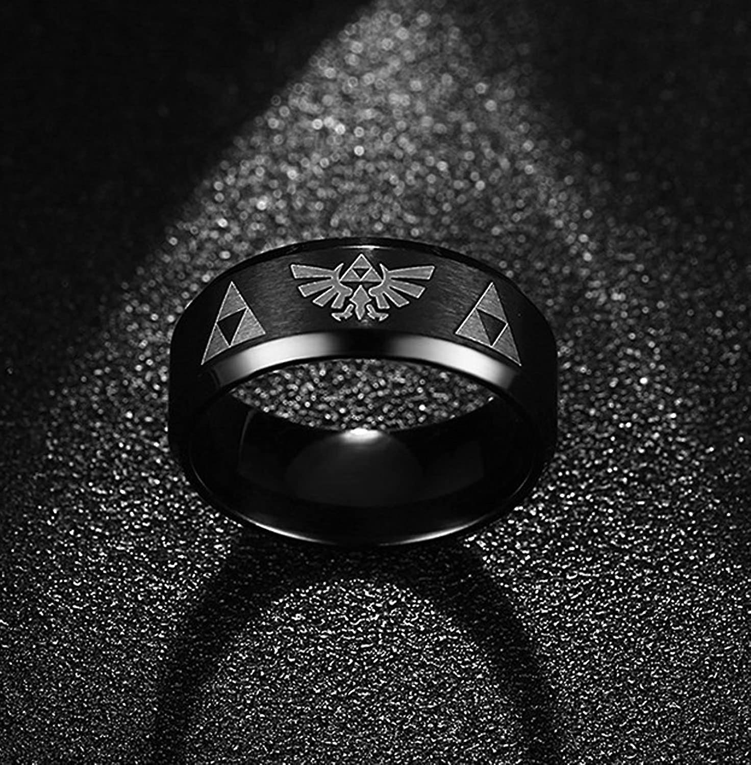 Ubiuo 8mm The Legend Of Zelda Triforce Ring, Stainless Steel Matte ...