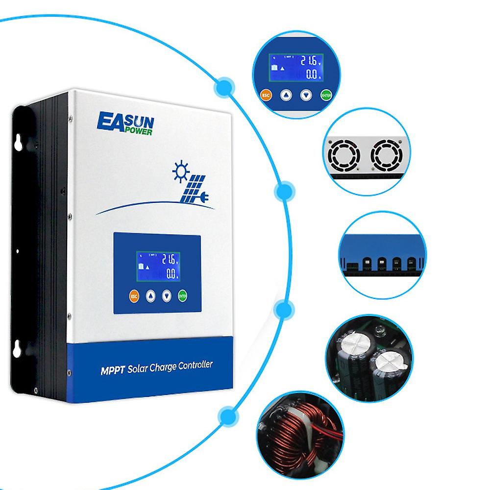 80A Solar Controller 12Volt/24Volt/36Volt/48Volt Automatic Battery Voltage Identification Solar ...