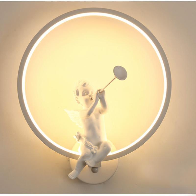 Moderne Led Væglamper Rund Engel Aluminium Dekorativt Interiør Stue ...