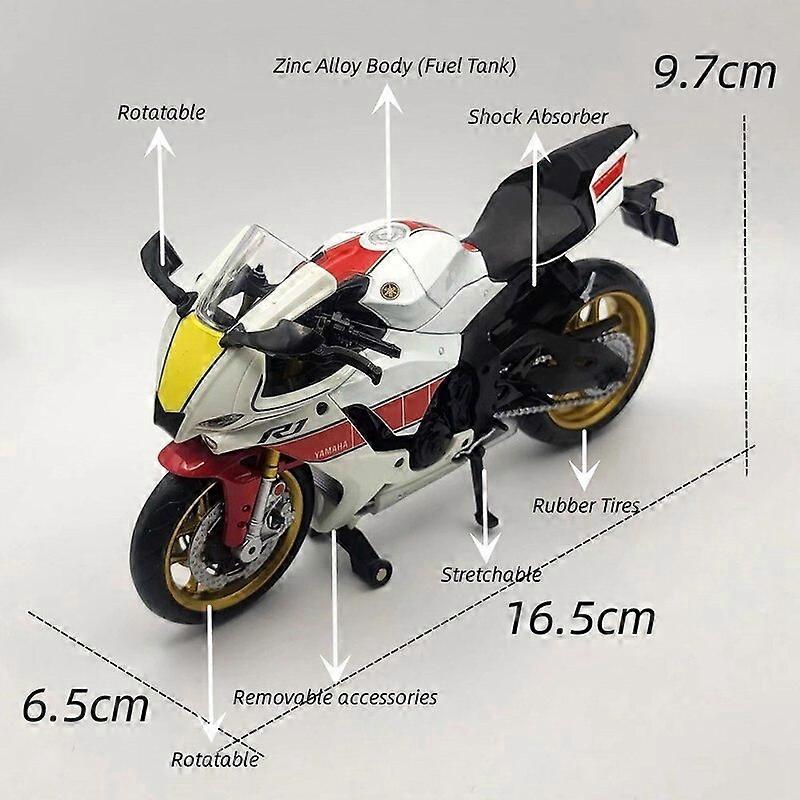 1/12 YAMAHA YZF-R1M Toy Motorcycle RMZ City Diecast Metal Model 1:12 ...