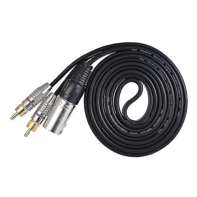 3m 1 Xlr To 2 Rca Male Plug Stereo Audio Cable Connector Y Splitter Wire Cord | Fruugo UK