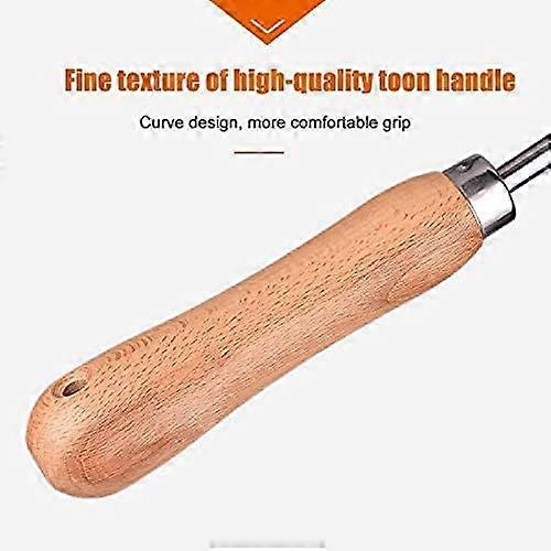 Garden Weeding Shovel Stainless Steel Hand Cutter Wooden Handle Digging ...