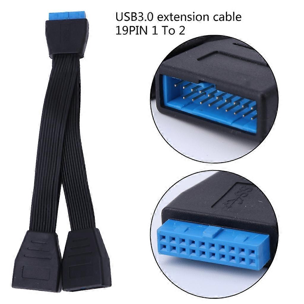 150mm Computer Motherboard 19Pin USB 3.0 Extension Cable 1 to 2 ...