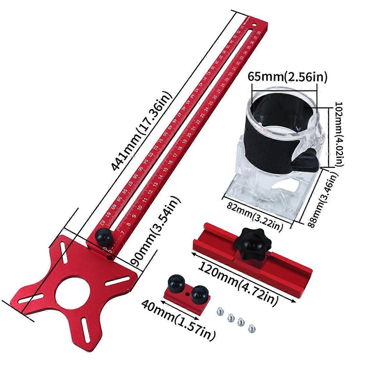 4 in 1 Router Milling Groove Bracket-Cabinet Hardware Jig Router Circle ...