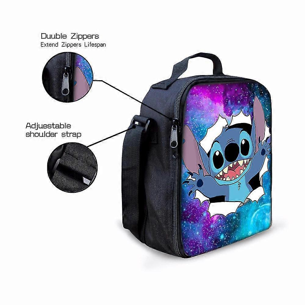 Lilo And Stitch Kids Lunch Box Bag, Reusable Food Pack For Picnic ...