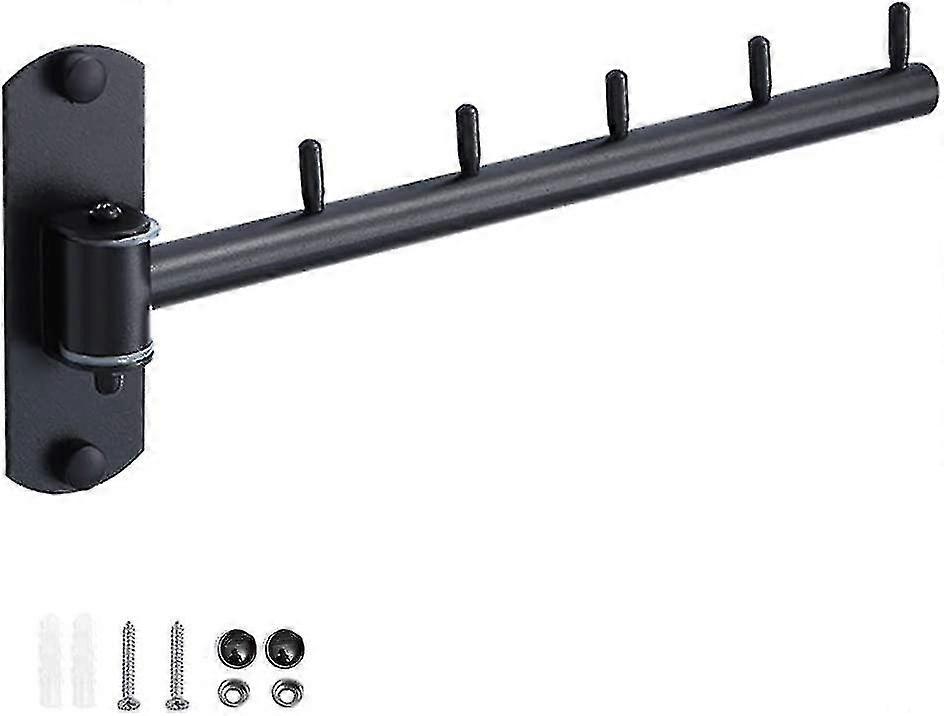 Stainless Steel Clothes Hanger With Swing Arm Support Bars Wall Mounted ...