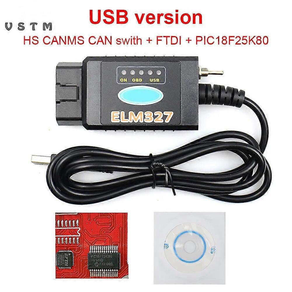 ELM 327 V1.5 PIC18F25K80 für Ford OBD 2 OBD2 Autodiagnoseauto für FORScan ELM327 USB OBD2 ...