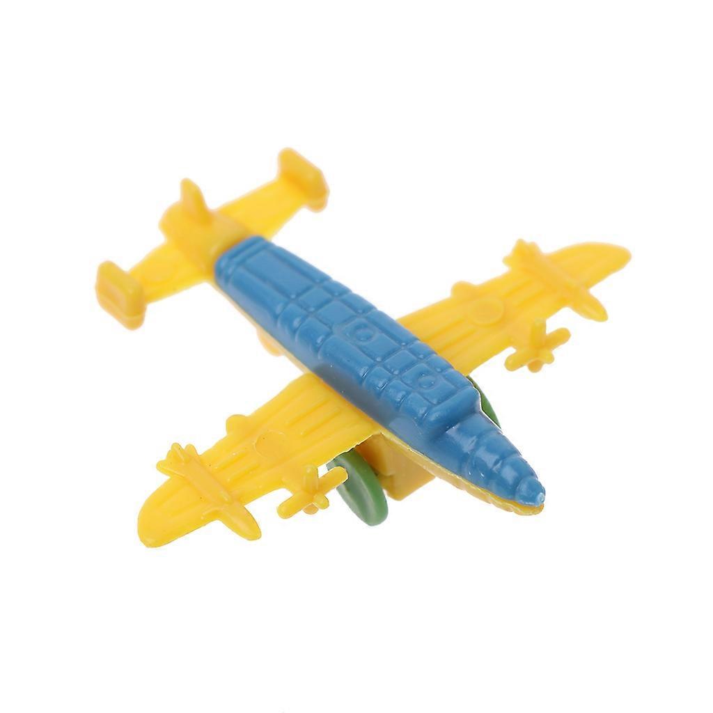 10 Pcs Mini Plastic Bomber Plane Fighter Aircraft Model Toy Military ...