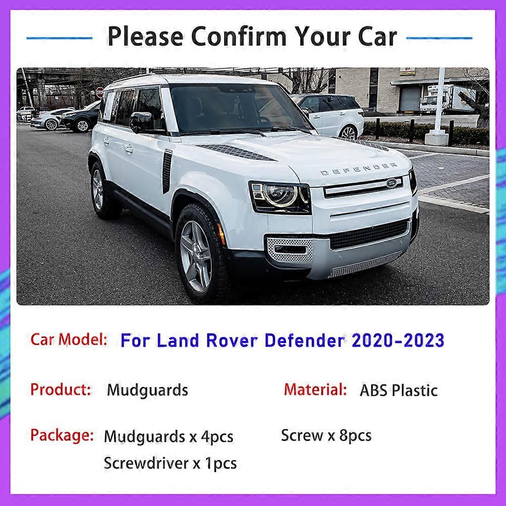 Front Rear Car Mud Flaps Set For Land Rover Defender 2020 2021 2022 ...