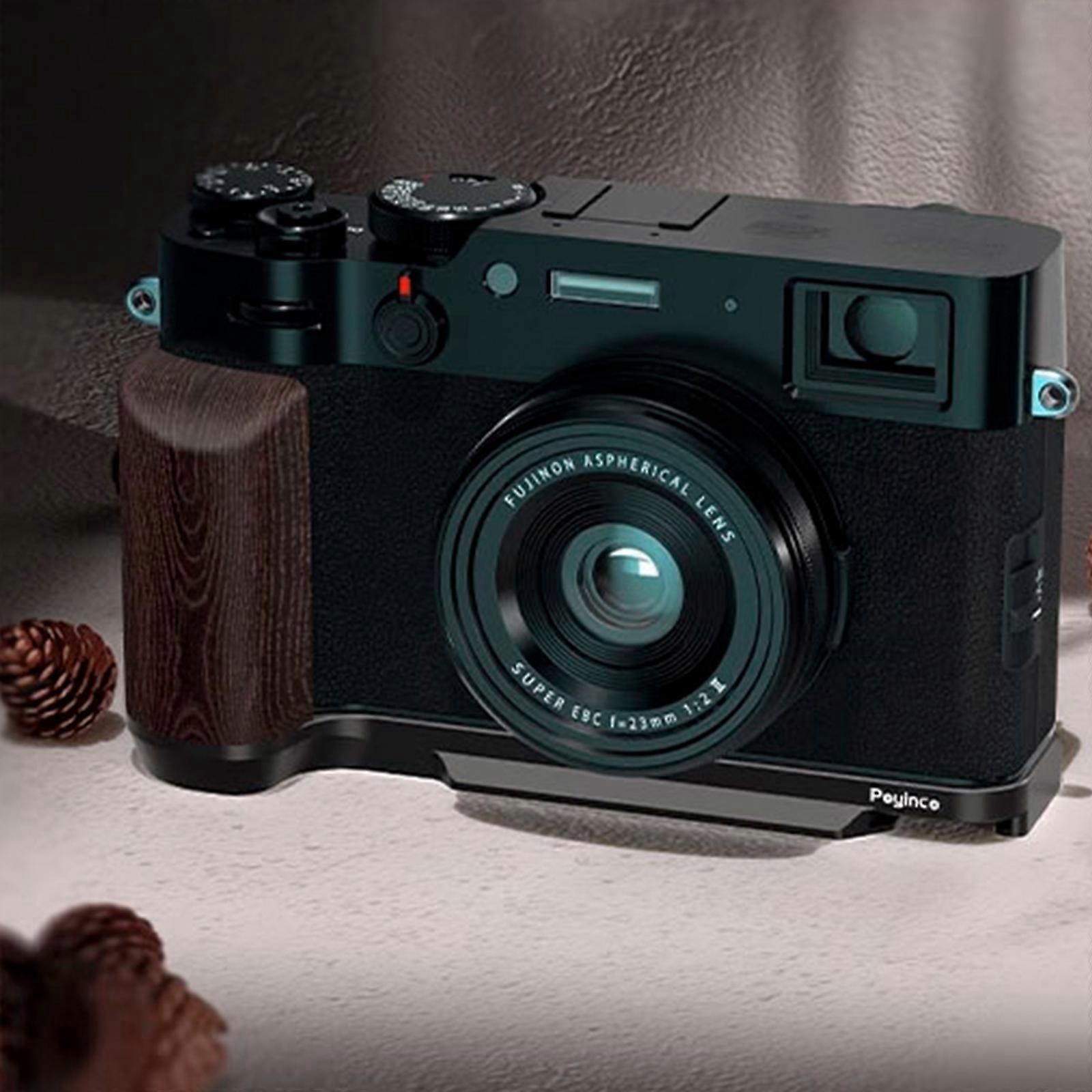 Fujifilm X100vi Wood Hand Grip - Ergonomic L Holder with AL Alloy Base ...