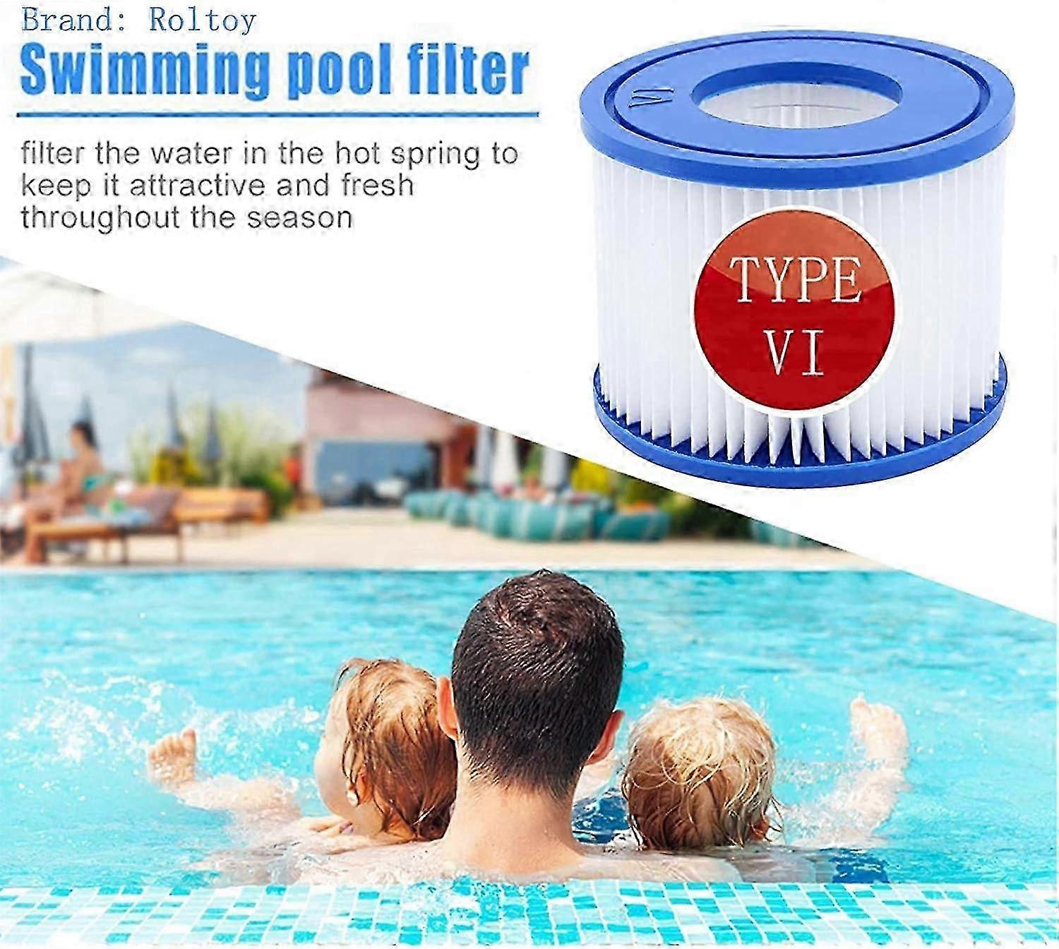 6pcs Pool Filter vi, for Saluspa Filter Pump Replacement Cartridge Type ...