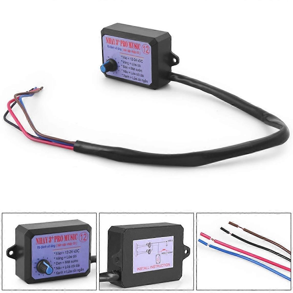 12V-24V Musical Electronic Horn Controller 3+ Pro Horn Speaker Sound ...