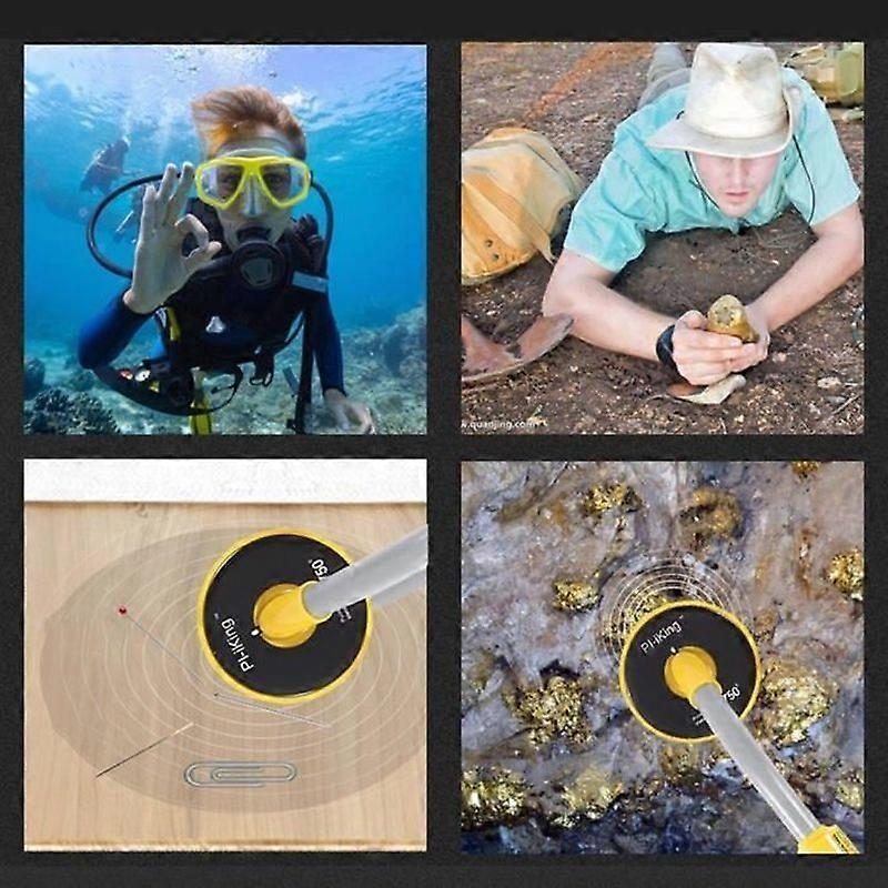 PI-Iking 750 Underwater Metal Detector Waterproof High Sensitivity Pulse Induction Hand Held ...
