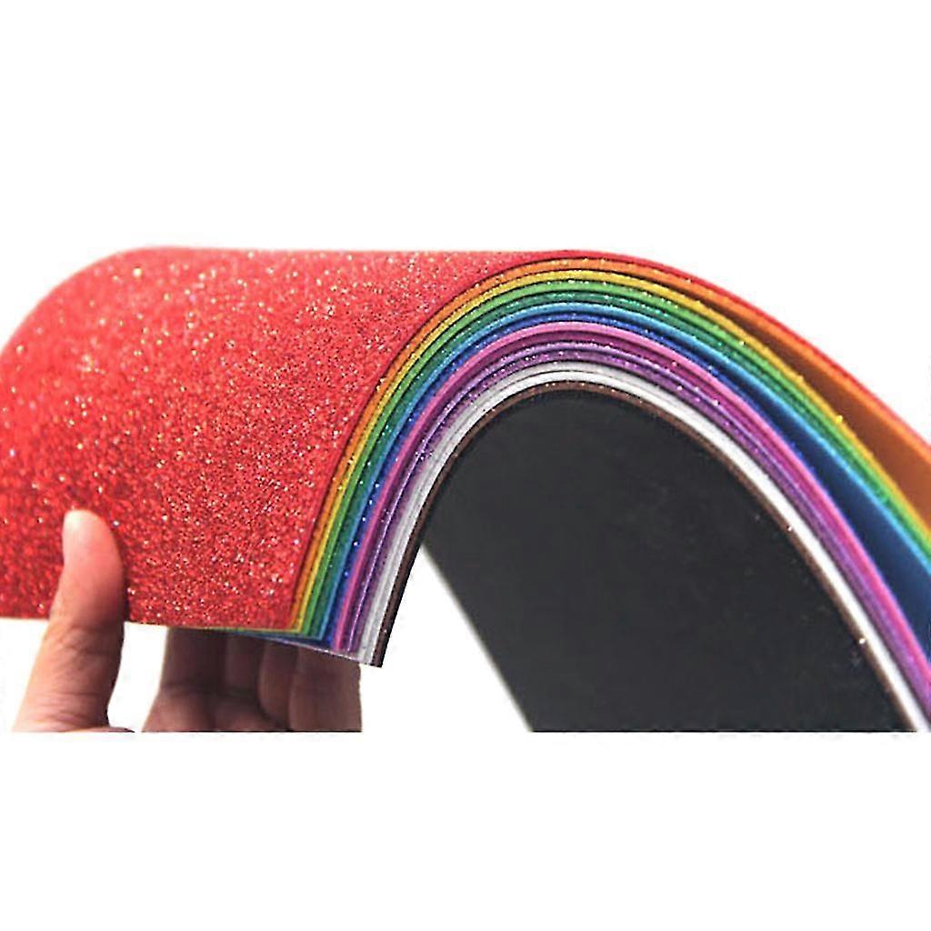 10 Pcs A4 Glitter Foam Papers Sponge Foam Eva Paper For Kids Diy Craft ...