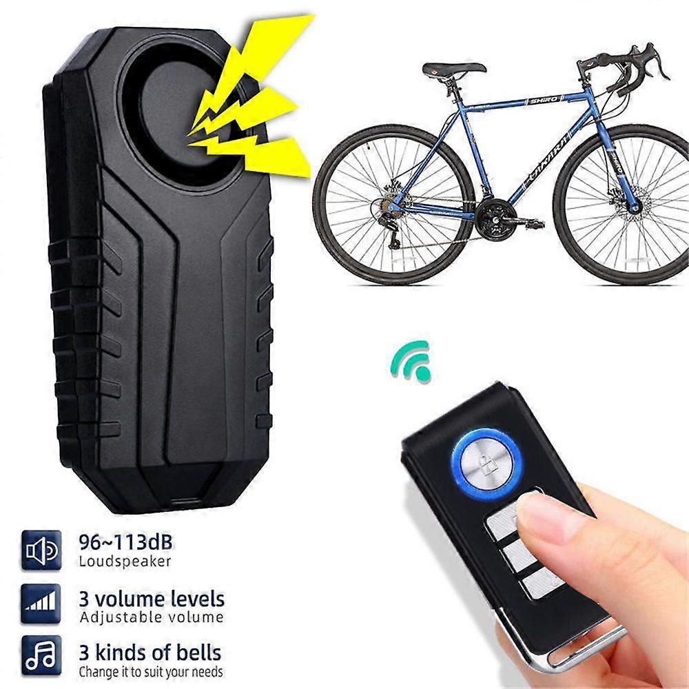 Anti-theft Bike Alarm With strap, 113db Burglar Vibration Motorcycle ...