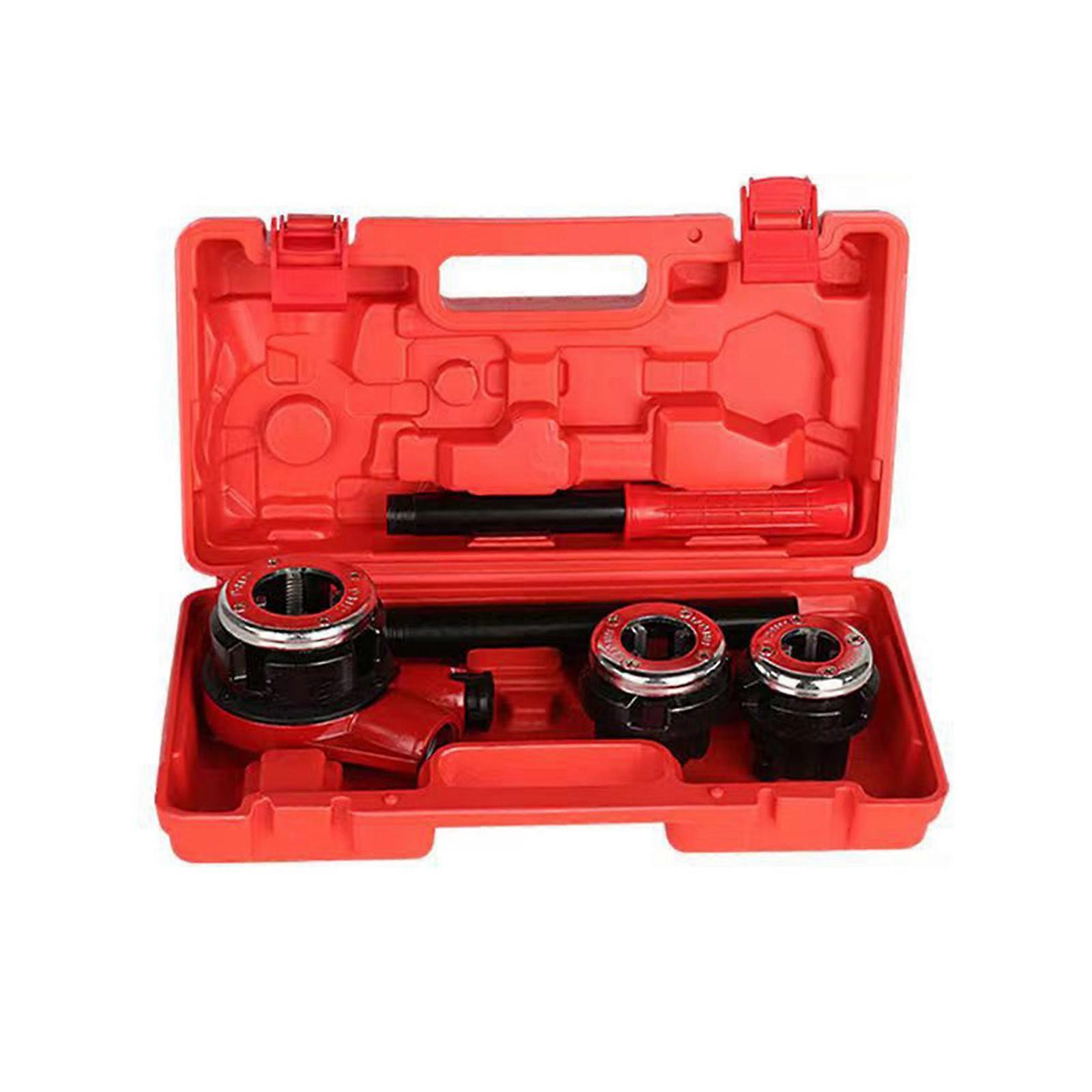 Threading Machine Ratchet Pipe Threader Kit Iron Plastic Pipe Opener ...