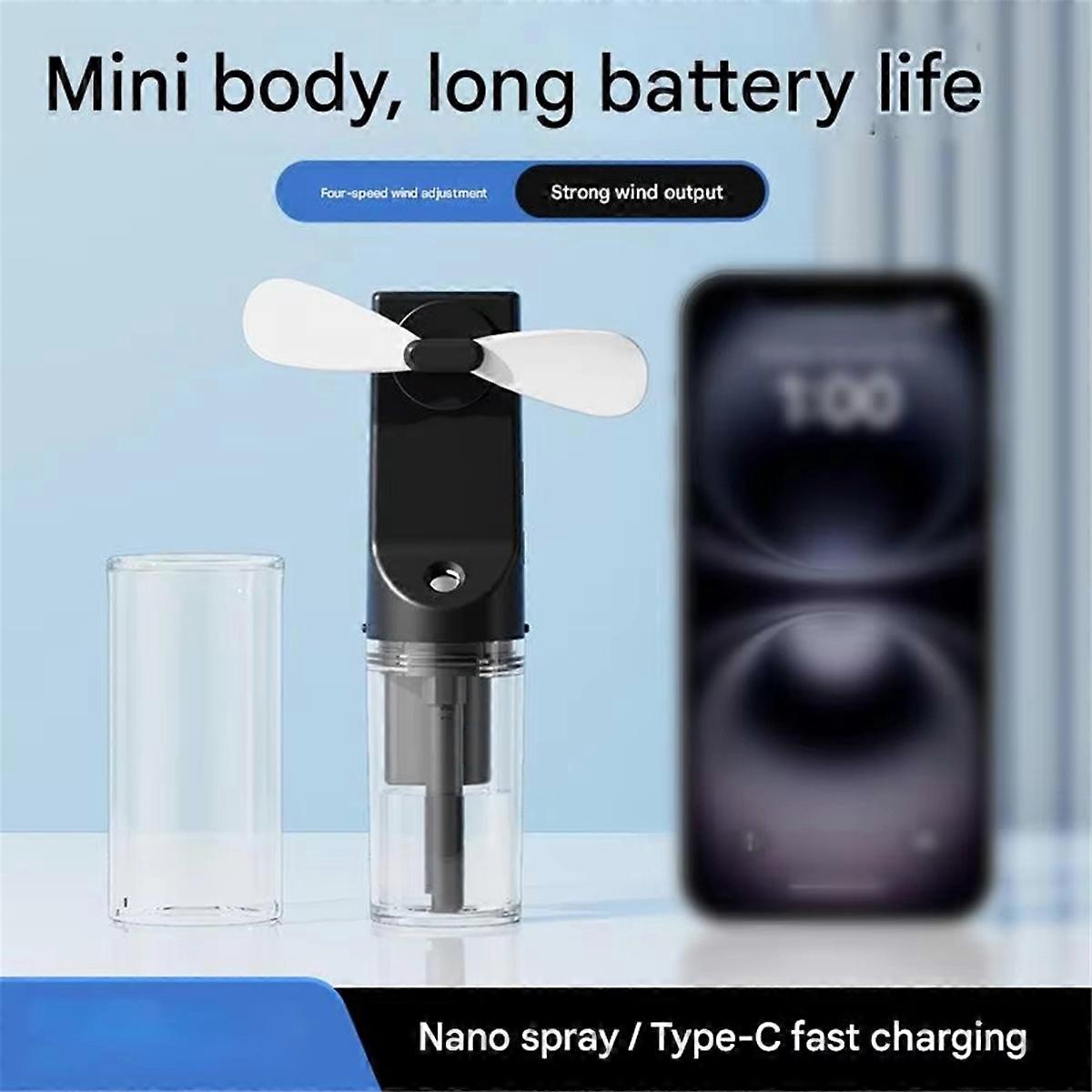 Portable Handheld Water Mist Fan - Mini Water Mist Cooling Fan for ...