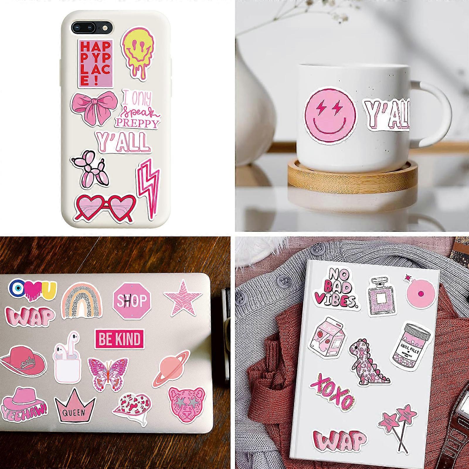 Cute Preppy Stickers, 50PCS Aesthetic Stickers Pack For Personalizing ...
