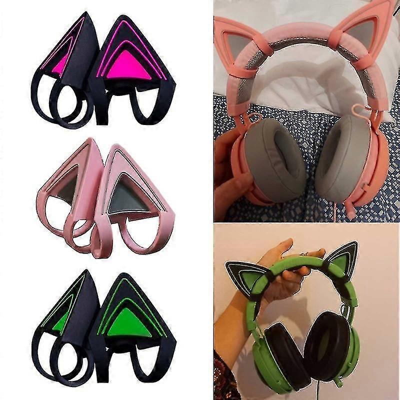 Silicone Cat Ears Lovely Attachable Accessory For Razer Kraken V2 ...