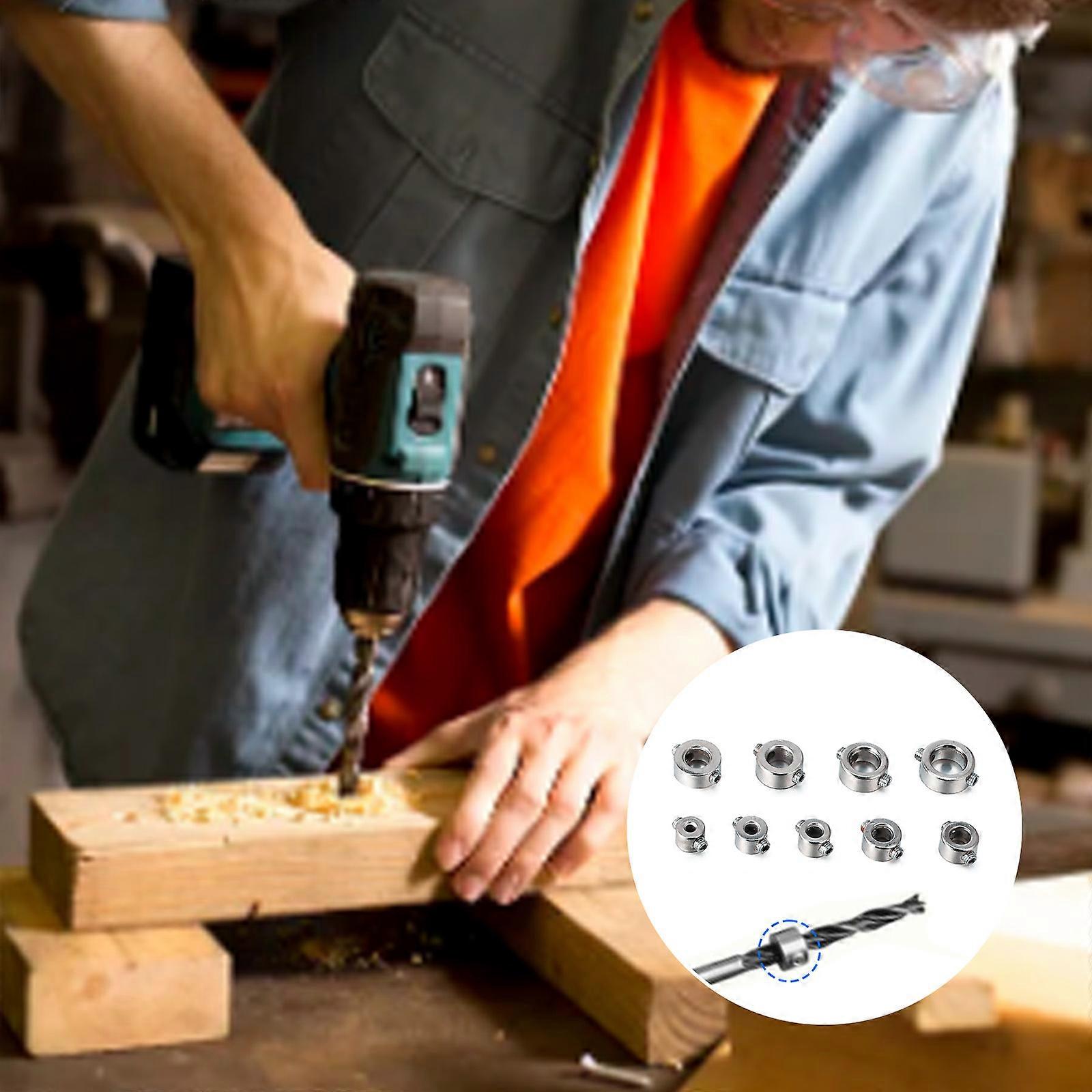 9Pieces Drill Bit Set with Depth Limiting Function for Enhanced ...