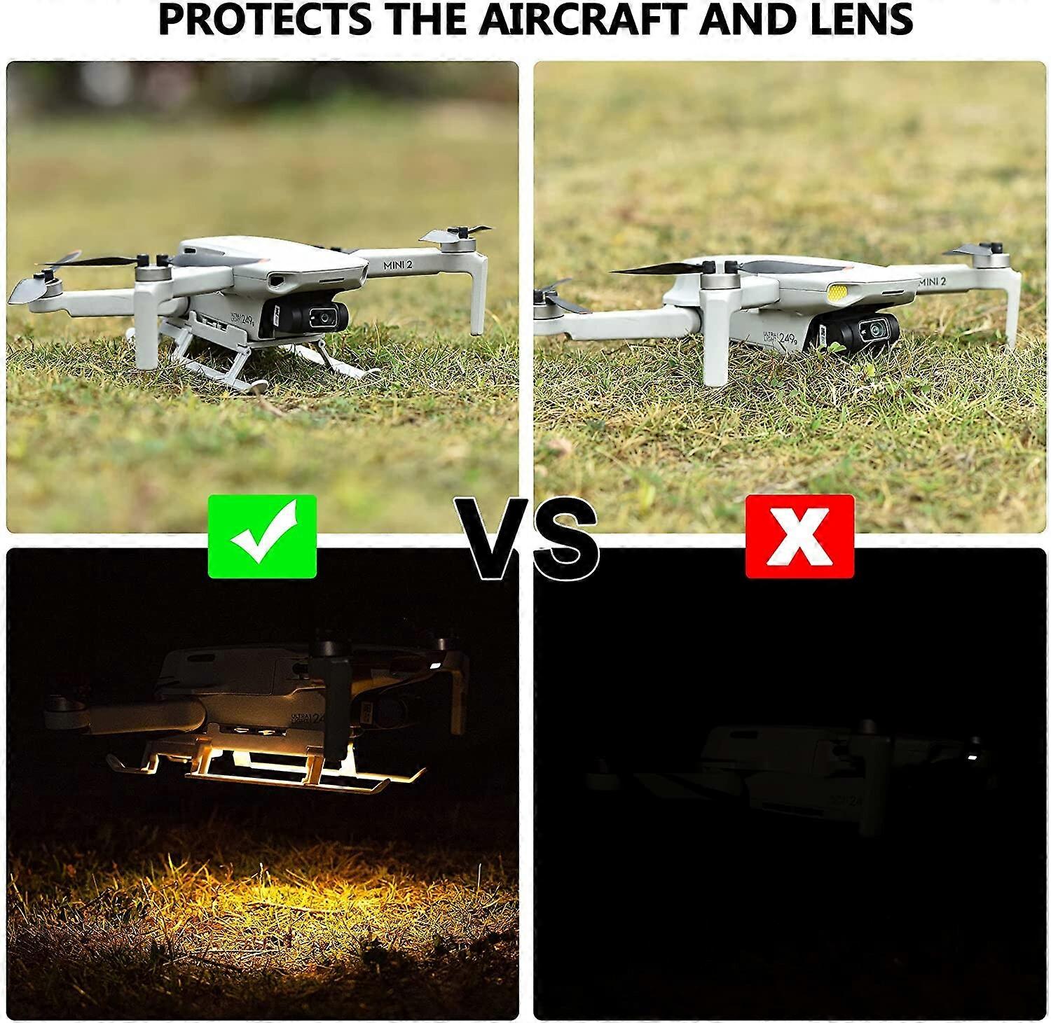 Led Light Landing Gear For Dji Mini 2,foldable Extended Landing Legs ...