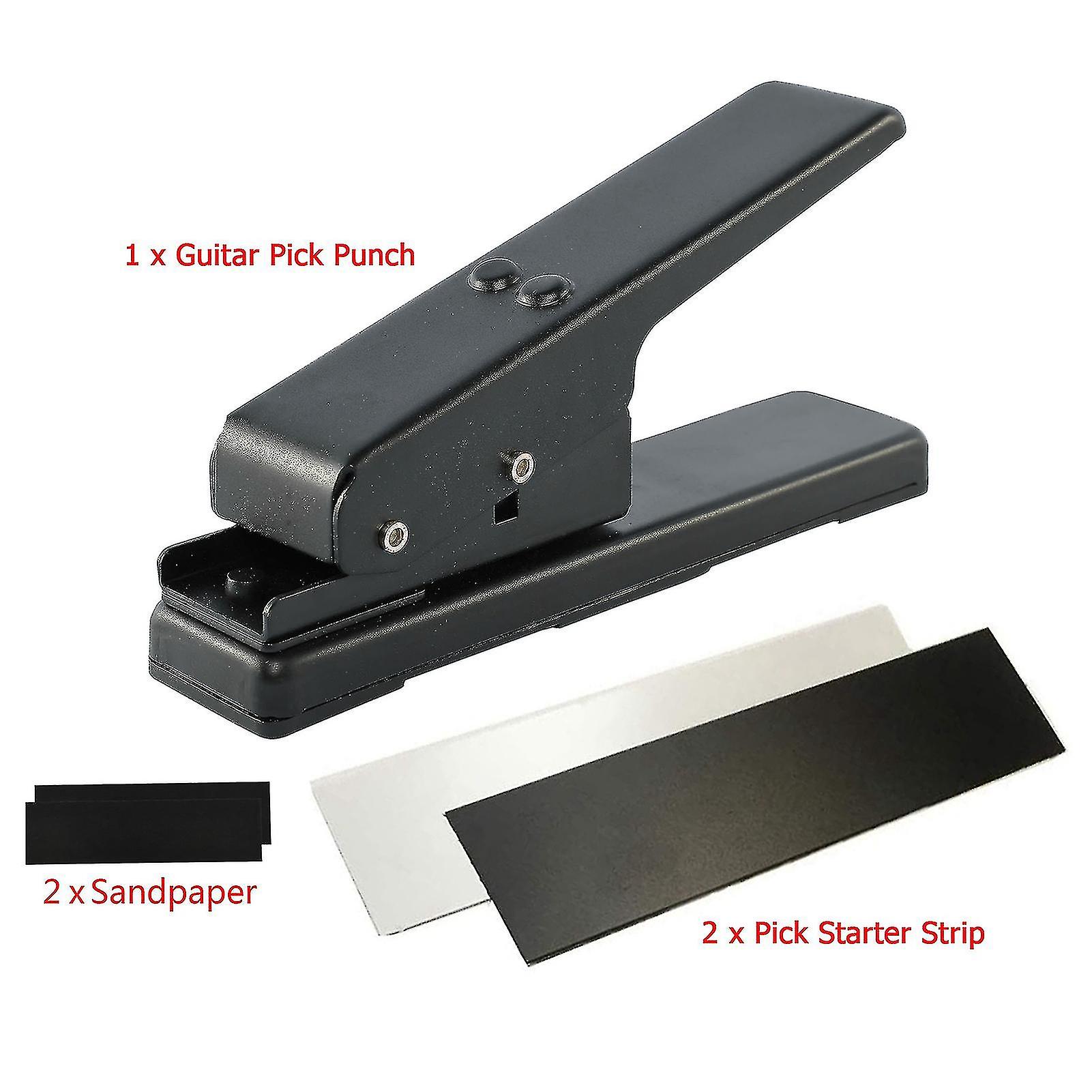 Guitar Pick Punch Set With 2 Pick Strips 2 Sandpaper Easy-to-use Diy ...