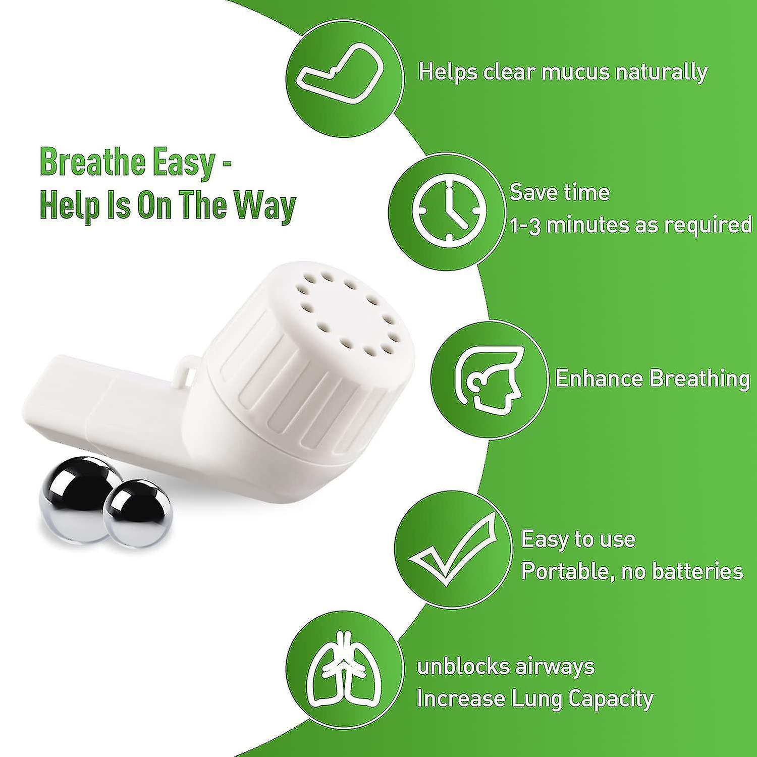 Lung Exerciser & Mucus Remover - Naturally Clear Mucus with The ...
