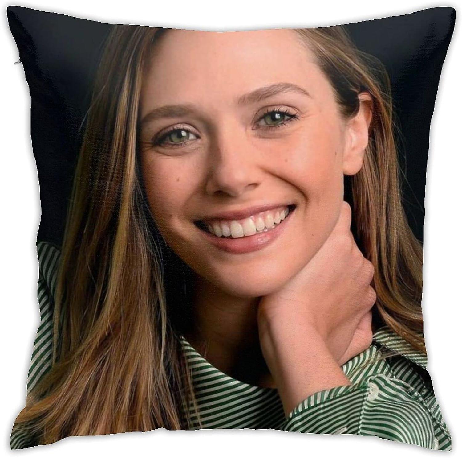 Elizabeth Olsen Pillow Covers Double Sided Printing Throw Pillow Cases Soft Cushion Covers Dorm ...