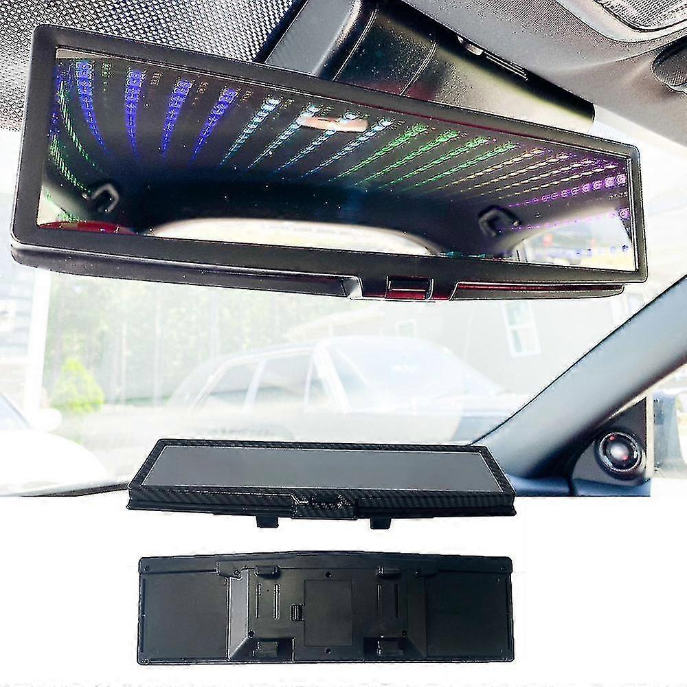 Car Indoor 3d Rearview Mirror Lighted Led Large Field Of View Car ...