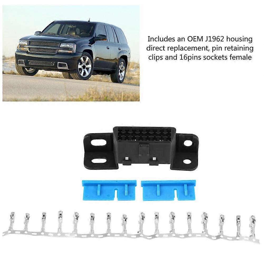 OBD2 II 16Pin Female Connector OBDII Cable Car Auto Adapter Plug Shell ...