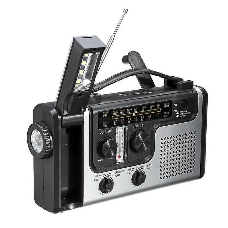 Solar emergency Radio Hand Crank Am/fm Sos Emergency Cell Phone Charger ...