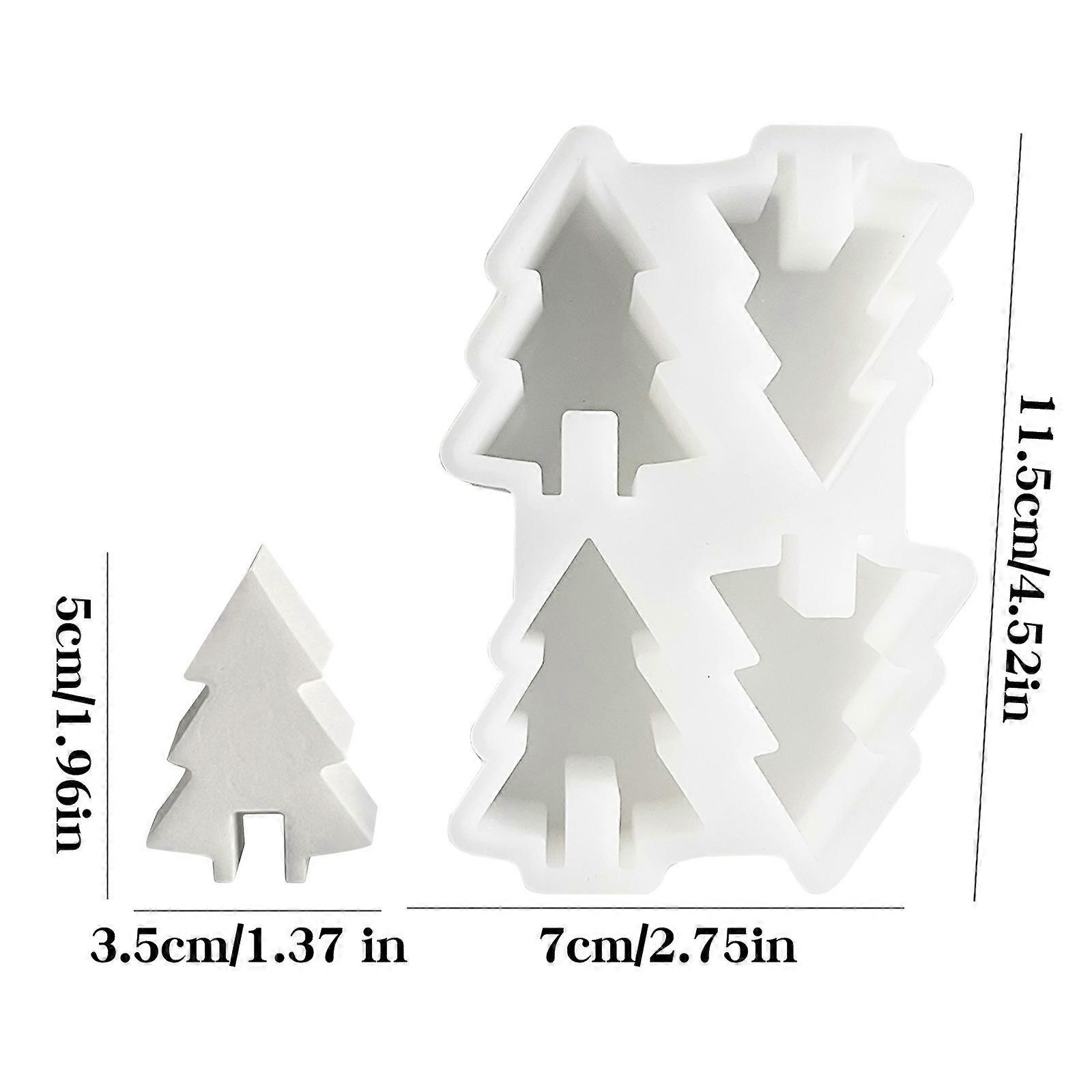 Christmas Tree Insert Ornament Molds Small Tree Plaster Molds Plaster ...
