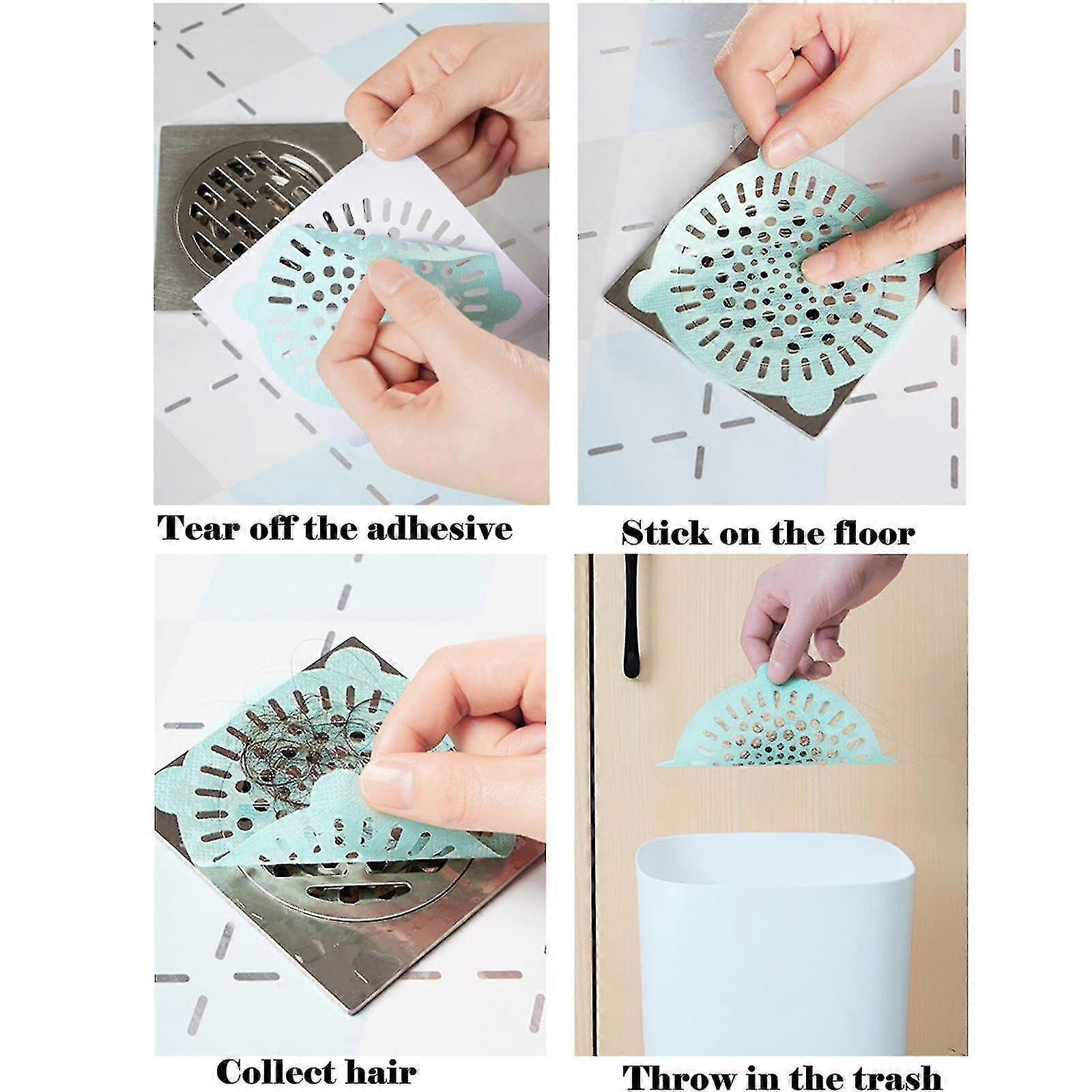 40 Pieces Shower Hair Filter Hair Catcher Shower Sink Filter Floor ...