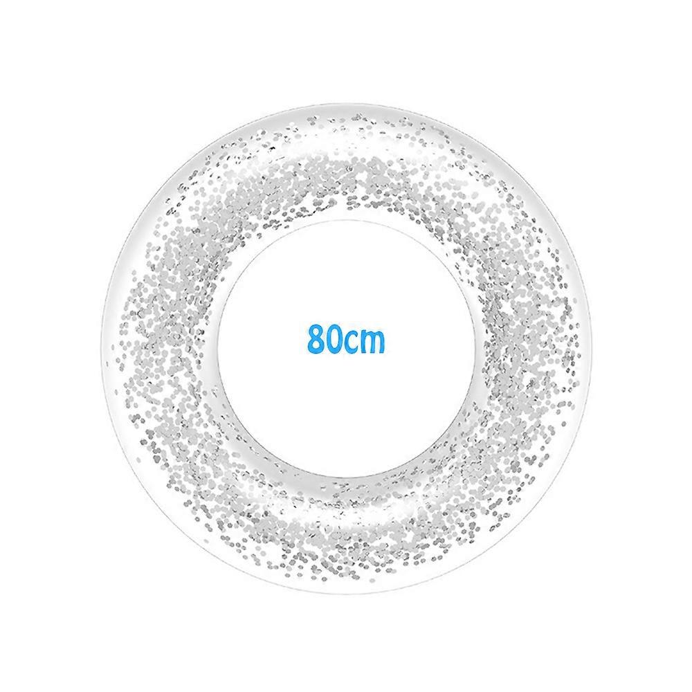 Transparent Glitter Pool Foats Swimming Ring Adult Children Inflatable ...