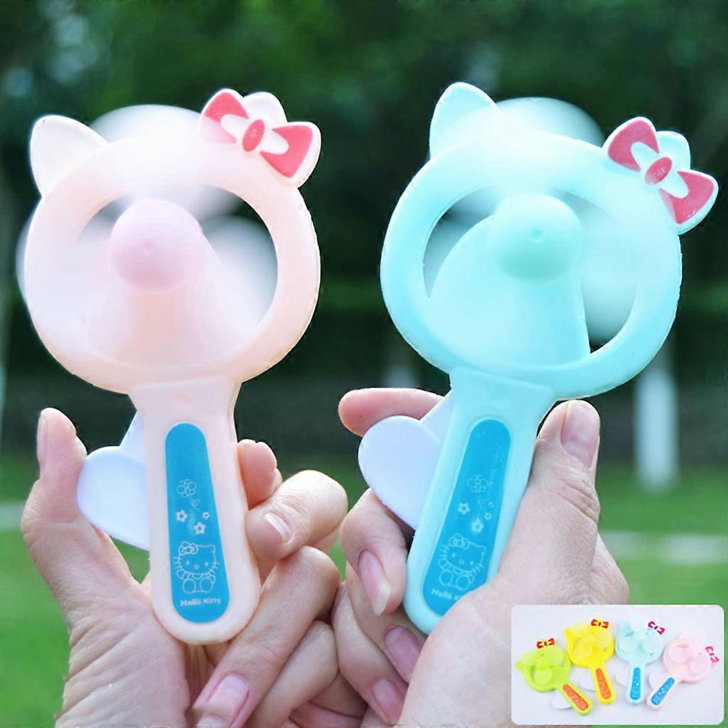 Mini Hand Held Fan Flexible Portable Fan Cartoon Shape Manual Powered ...
