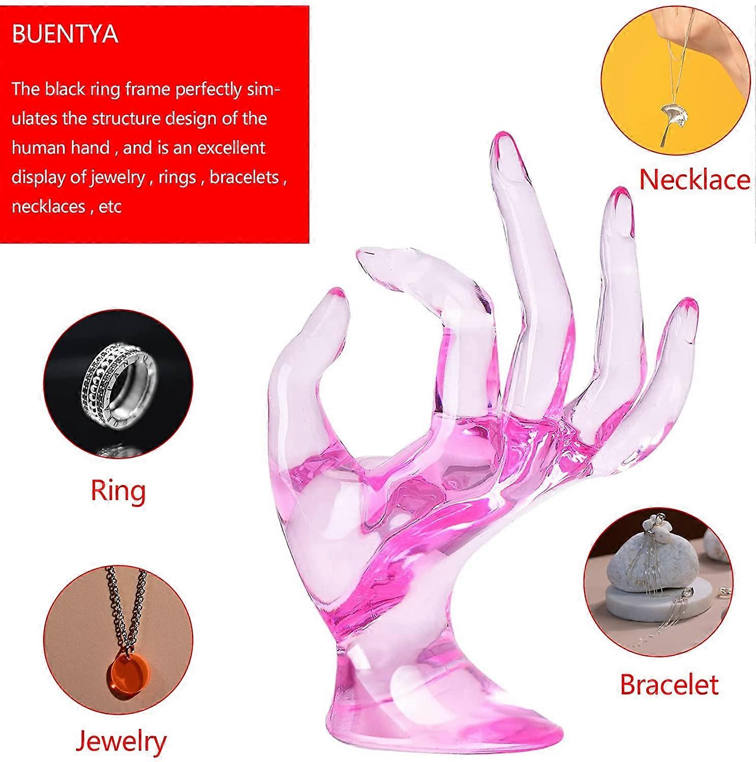 Hand OK Gest Ring Display Stand Klar Armband Hand Display Support Rosa ...