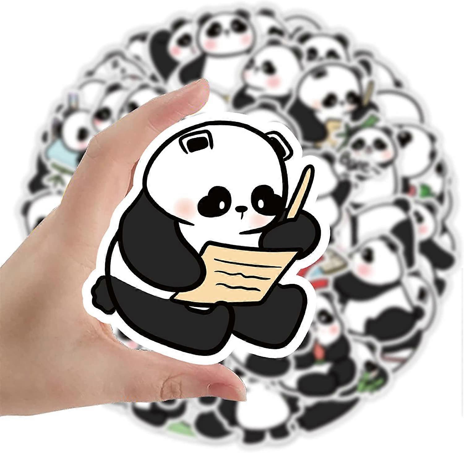 50Pcs Cute Panda Stickers for Water Bottle Laptop Skateboard Luggage ...