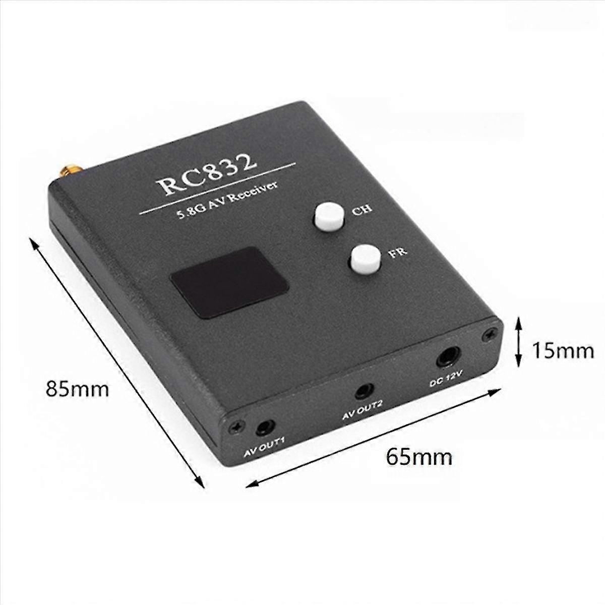 RC832 FPV Receiver 5.8GHz 48CH RC832 AV Receiver with Antenna for FPV ...