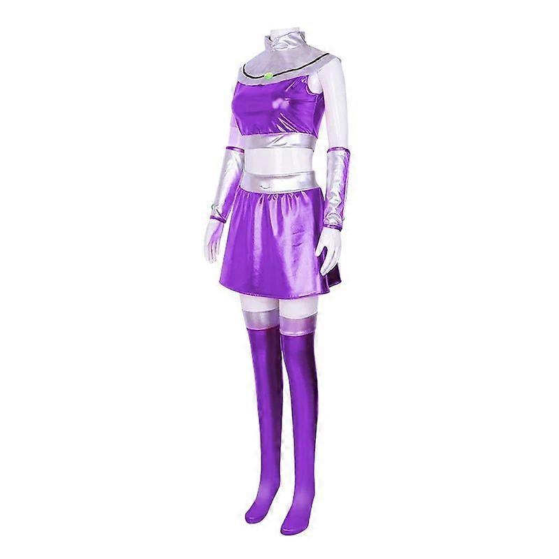 Princess Koriand'r Cosplay Costume Purple Outfit Anime Starfire Cosplay ...
