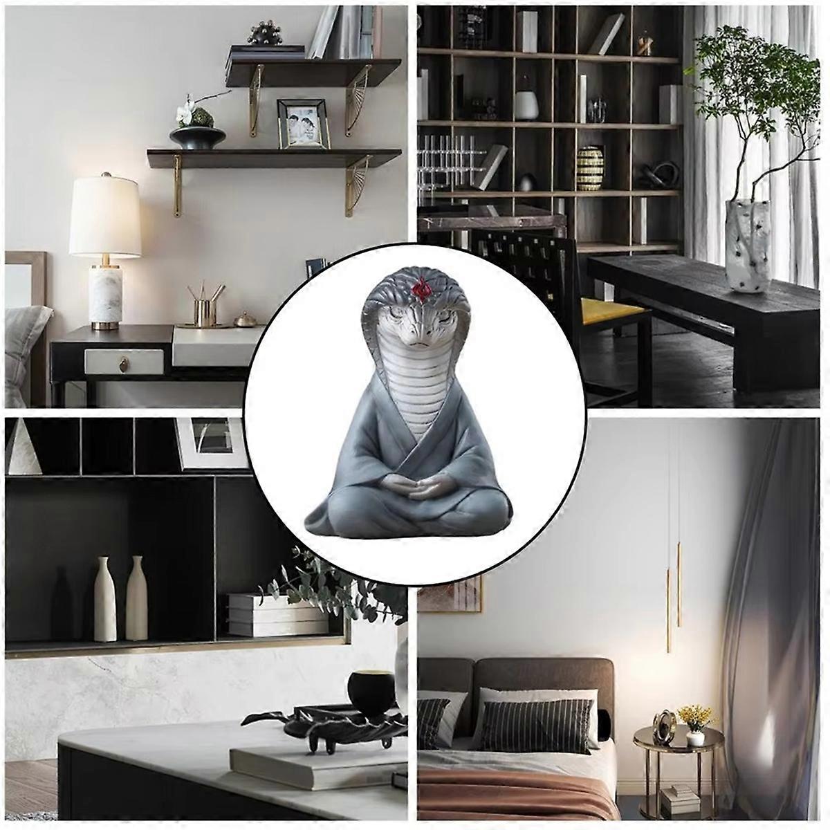 2025 Year of the Snake Ornament Resin Sitting Meditating Snake Car ...