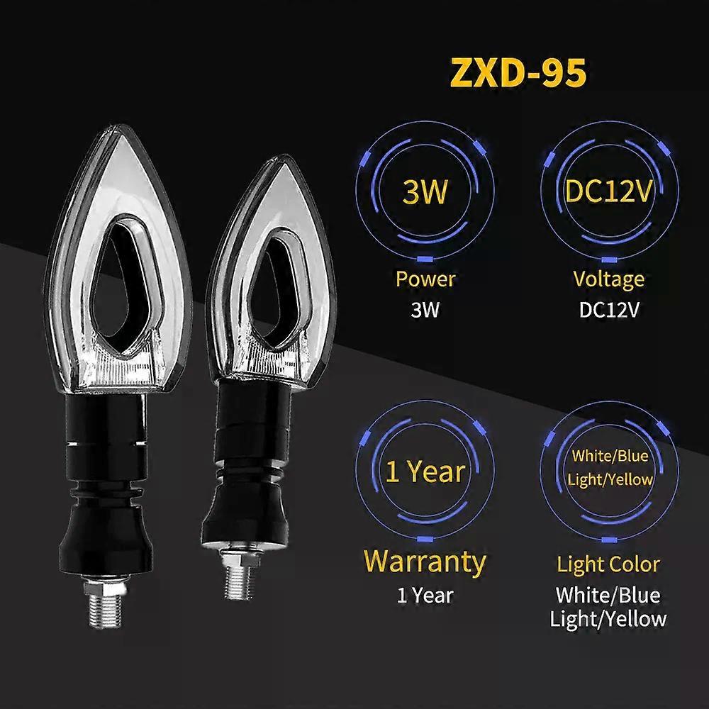 Motoled 2PCS Universal 12V Flashing Turn Signals Motorcycle LED Light ...