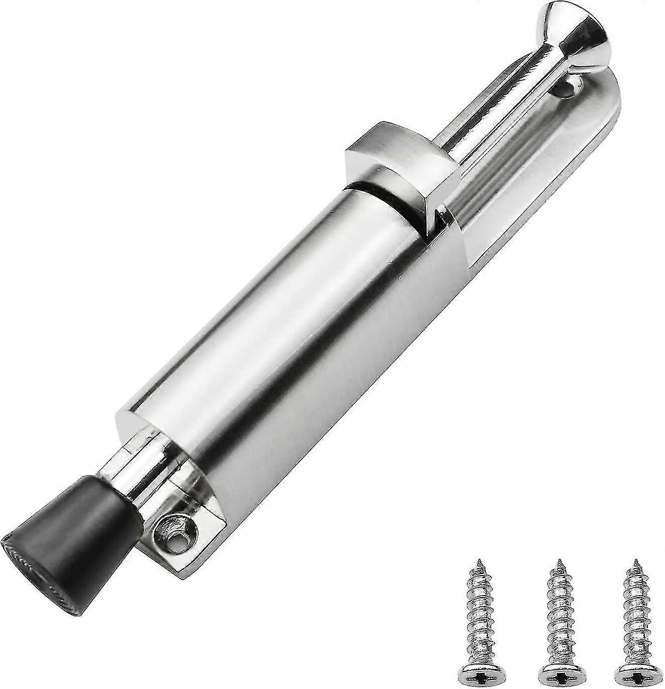 Heavy Duty Metal Door Stop with Spring Loaded Floor Mount, Zinc Alloy ...