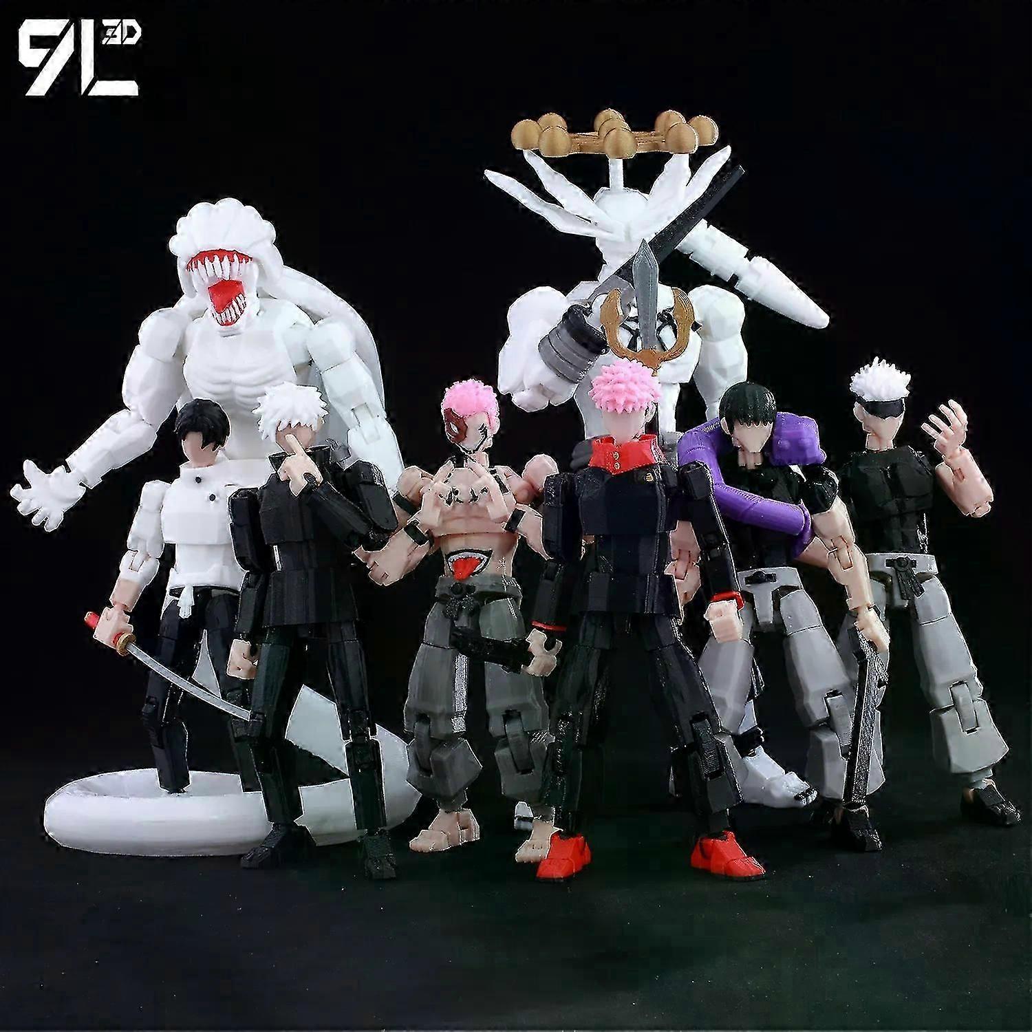 9l3d Printed Anime Jujutsu Yuta Satoru Gojo Lucky Dummy 13 Movable ...