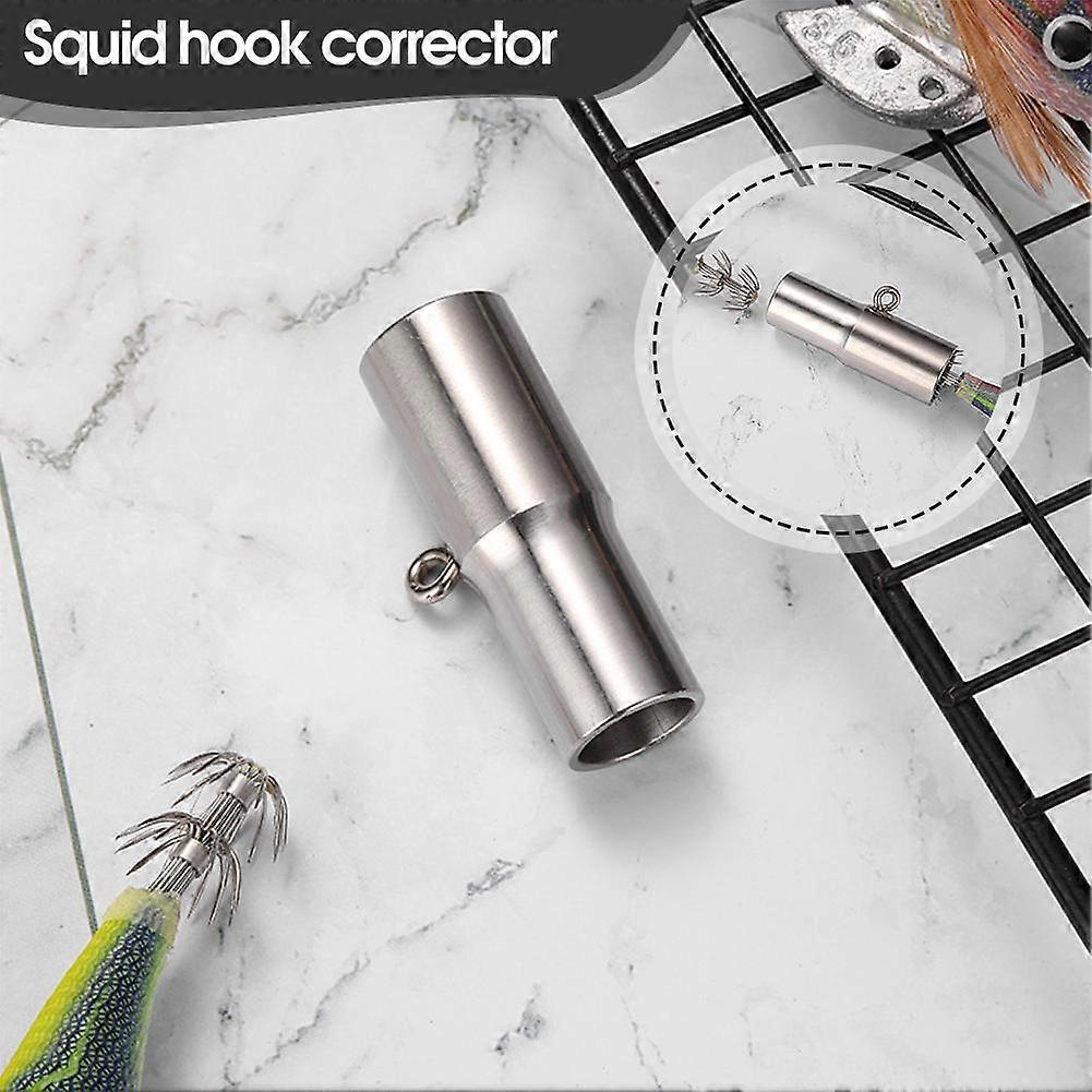 Squid Hook Corrector Wood Shrimp Hook Metal Corrector Outdoor Fishing ...