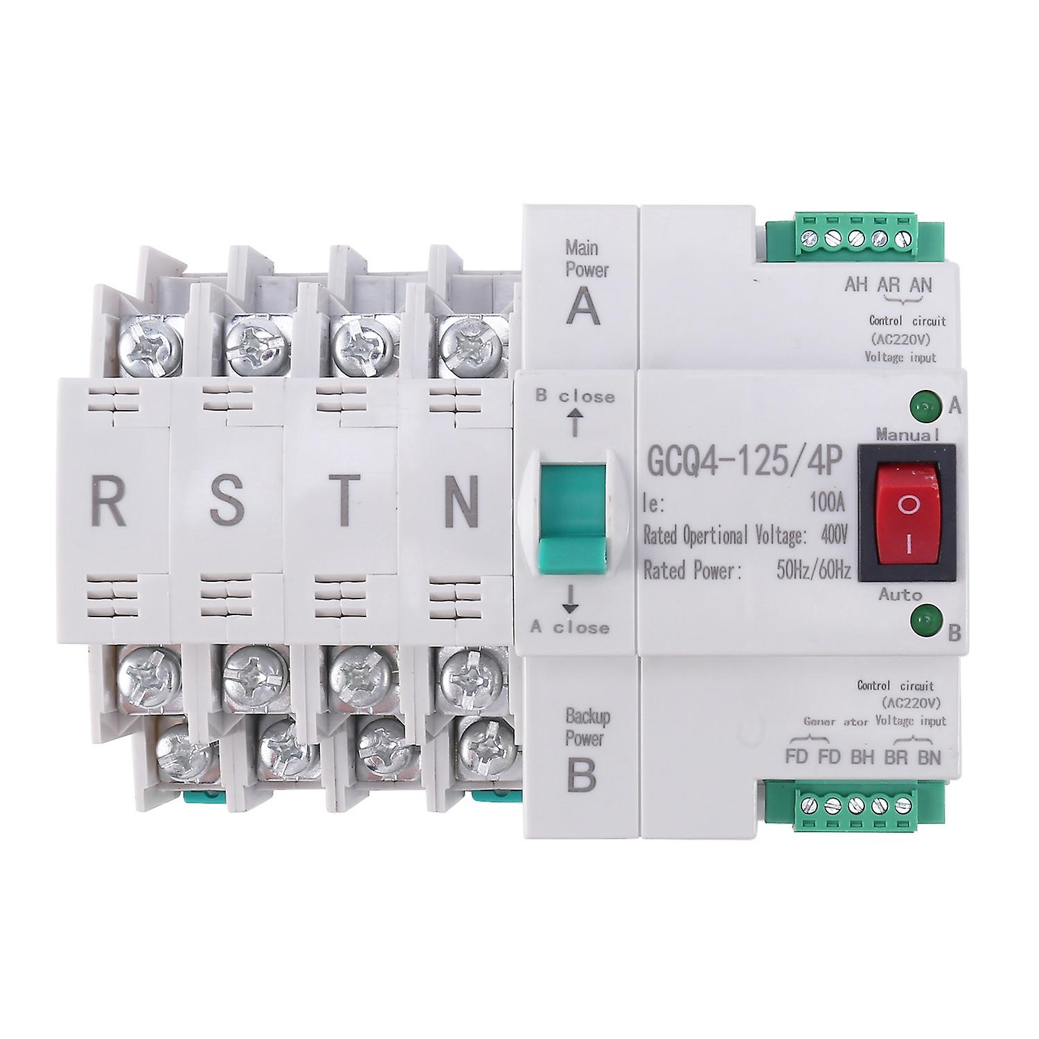 Mcb Type Dual Power Automatic Transfer Switch 4p 100a Ats Circuit ...