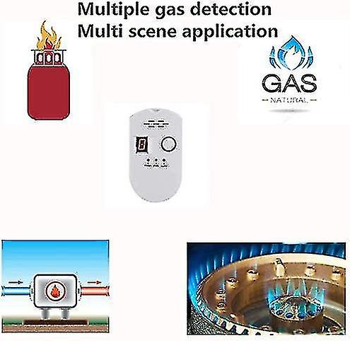 Gas Detector, Lpg/natural Gas/gas Leak Detector, Plug-in Sensor Monitor ...