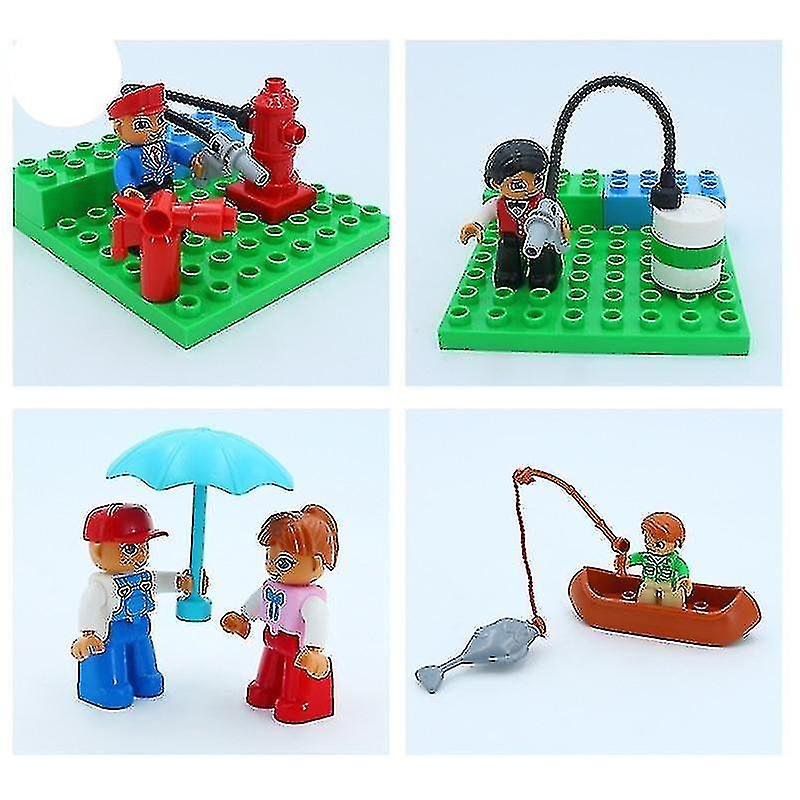 Big Building Blocks Accessories Train Track Traffic Signs | Fruugo UK