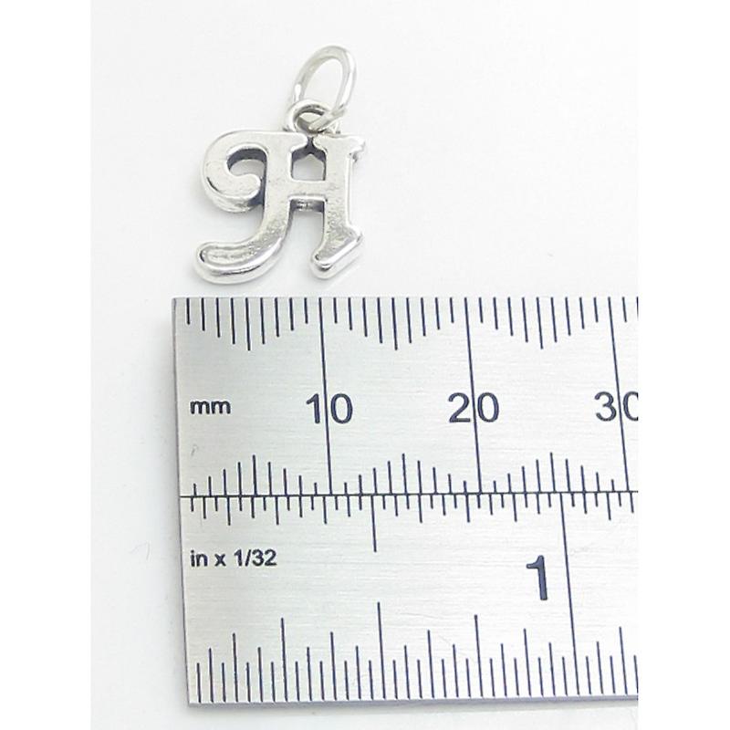 Script Letter H Initial Sterling Silver Charm .925 X 1 Letters Charms ...